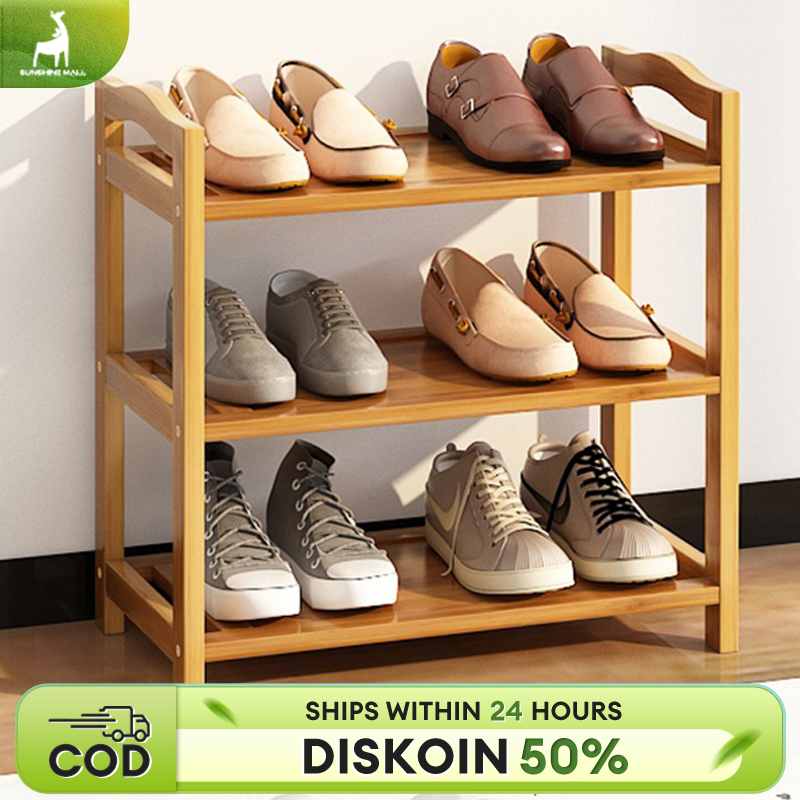 Jual Rak Sepatu Kayu Rak Sepatu Bambu Rak Sepatu Susun Rak Sandal Rak ...