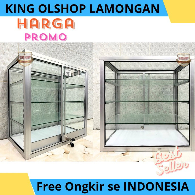 Jual Etalase Kaca Almini Mini P50/ Display Warung Jajan Rokok Almini ...