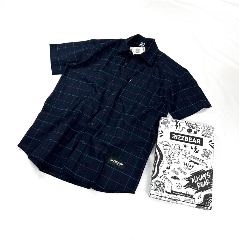 Jual Kemeja Rizzbear lengan Pendek Flannel Basic Lity Short Sleeve ...