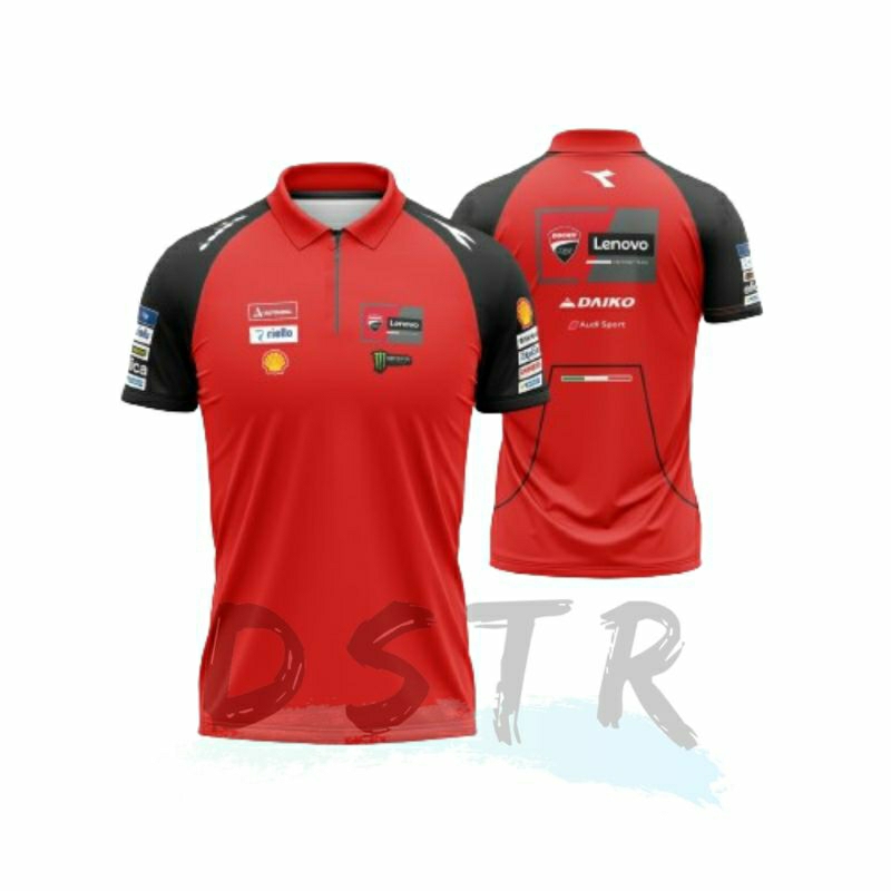 Jual Kaos Jersey MotoGP 2024 Moto GP Team Ducati Lenovo Fullprint Merah ...