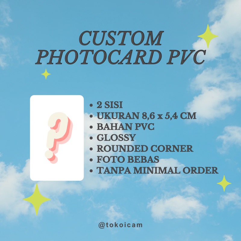 Jual Custom Photocard ID card PVC Photo/Design Bebas | Shopee Indonesia