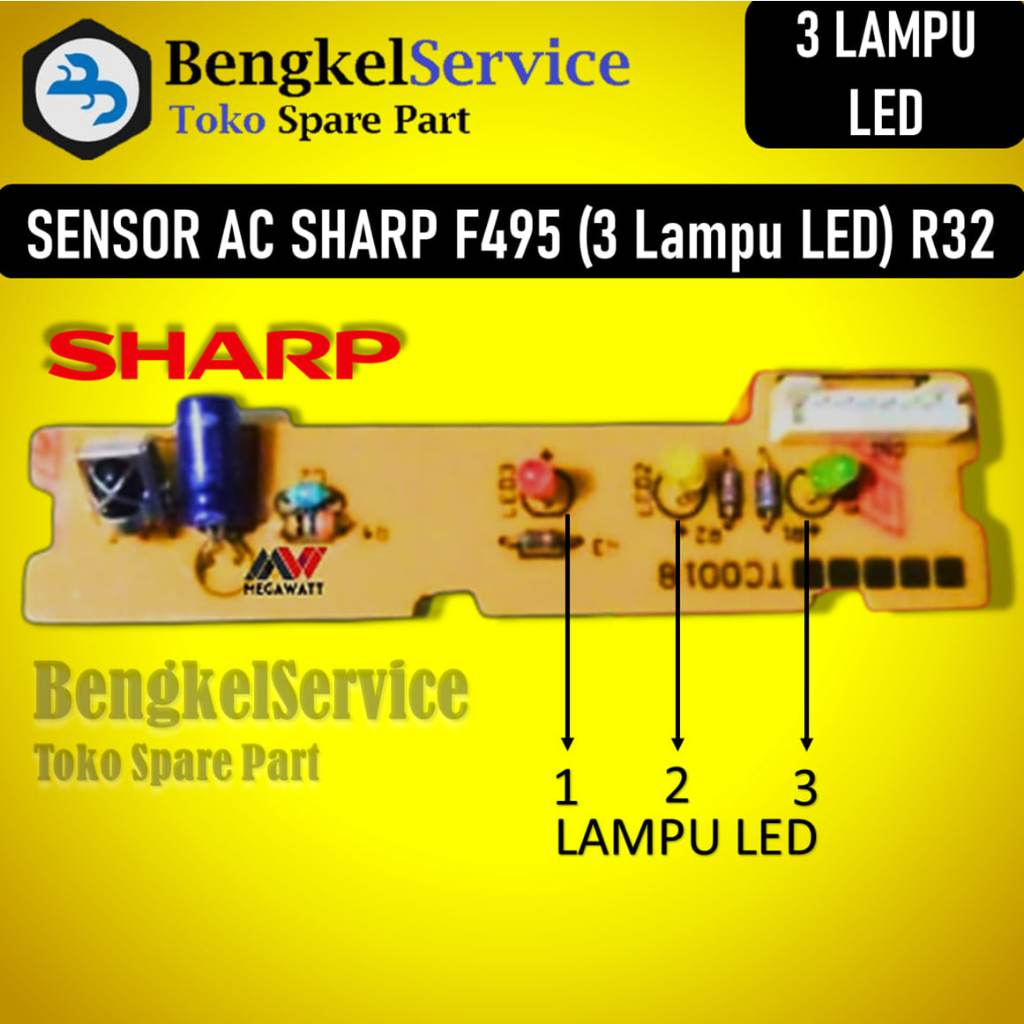 Jual Sensor Modul PCB AC SHARP R32 F495_3 LED_ MEY/SEY/SHL/SSY/SAY/TEY/RHL/DSGY Receiver Remote ...