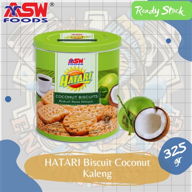 Jual PROMO Spesial Lebaran‼️ HATARI Biscuit Coconut Kaleng Bulat 325 g ...