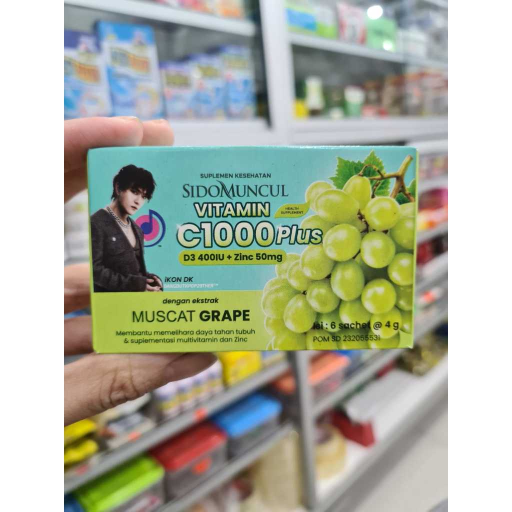 Jual SIDOMUNCUL VITAMIN C 1000 PLUS D3 DAN ZINC RASA ANGGUR MUSCAT 1 ...