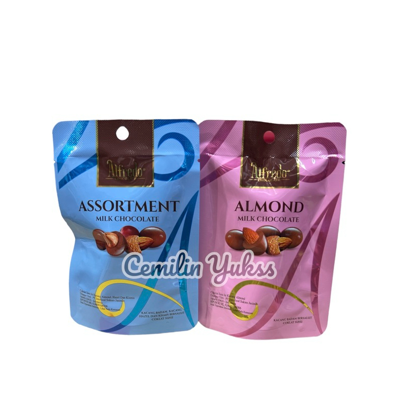 Jual Alfredo Pouch 30g Coklat Almond Milk Assortment Milk Coklat ...