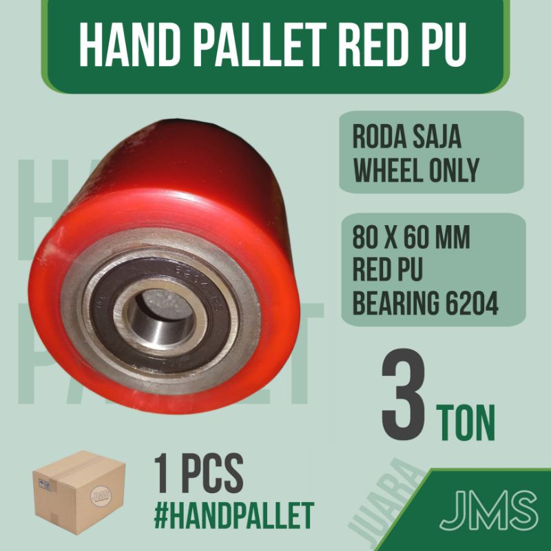 Jual Roda Hand Pallet Polyurethane 80x60mm 3ton Bearing 6204 | Shopee ...