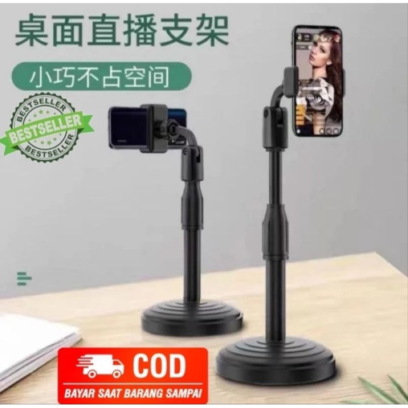 Jual Stand Phone Holder Tinggi Max 30cm Model Jepit Warna Hitam ...