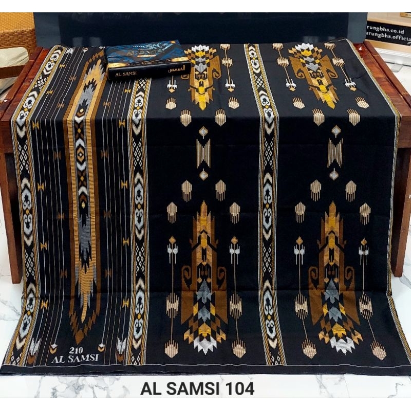 Jual SARUNG AL SAMSI MOTIP BHS BATIK BHS SGE BLACK SERIES (TERBARU ...