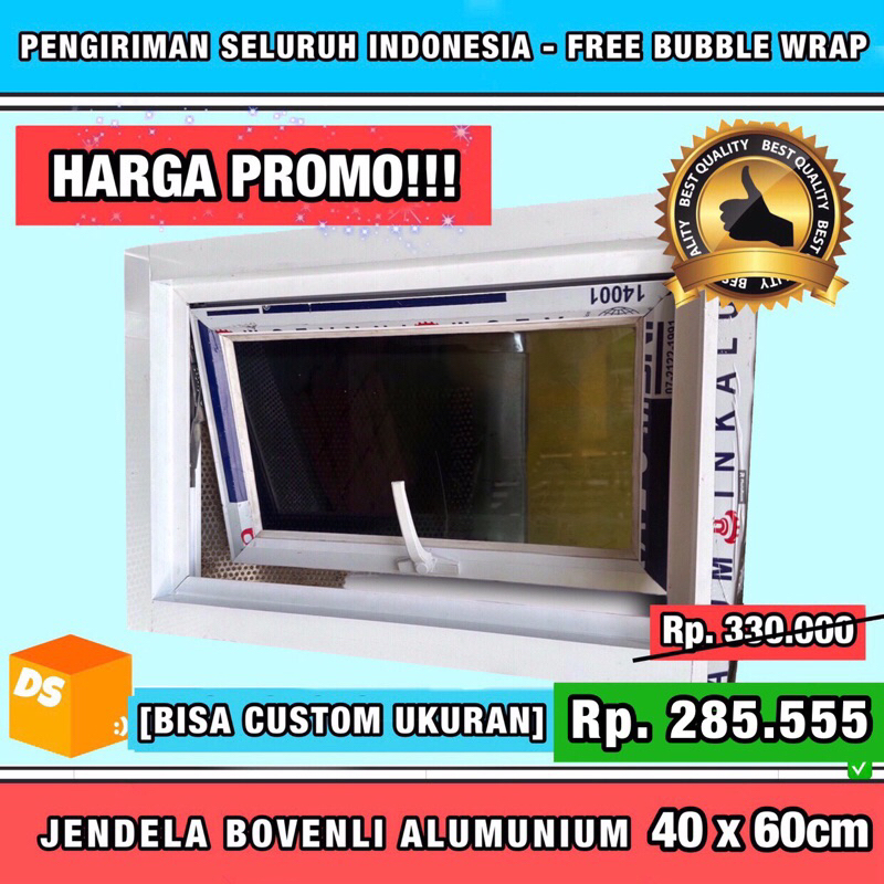 Jual JENDELA ALUMUNIUM BOVENLI 40 x 60cm (ALUMUNIUM WINDOW ...
