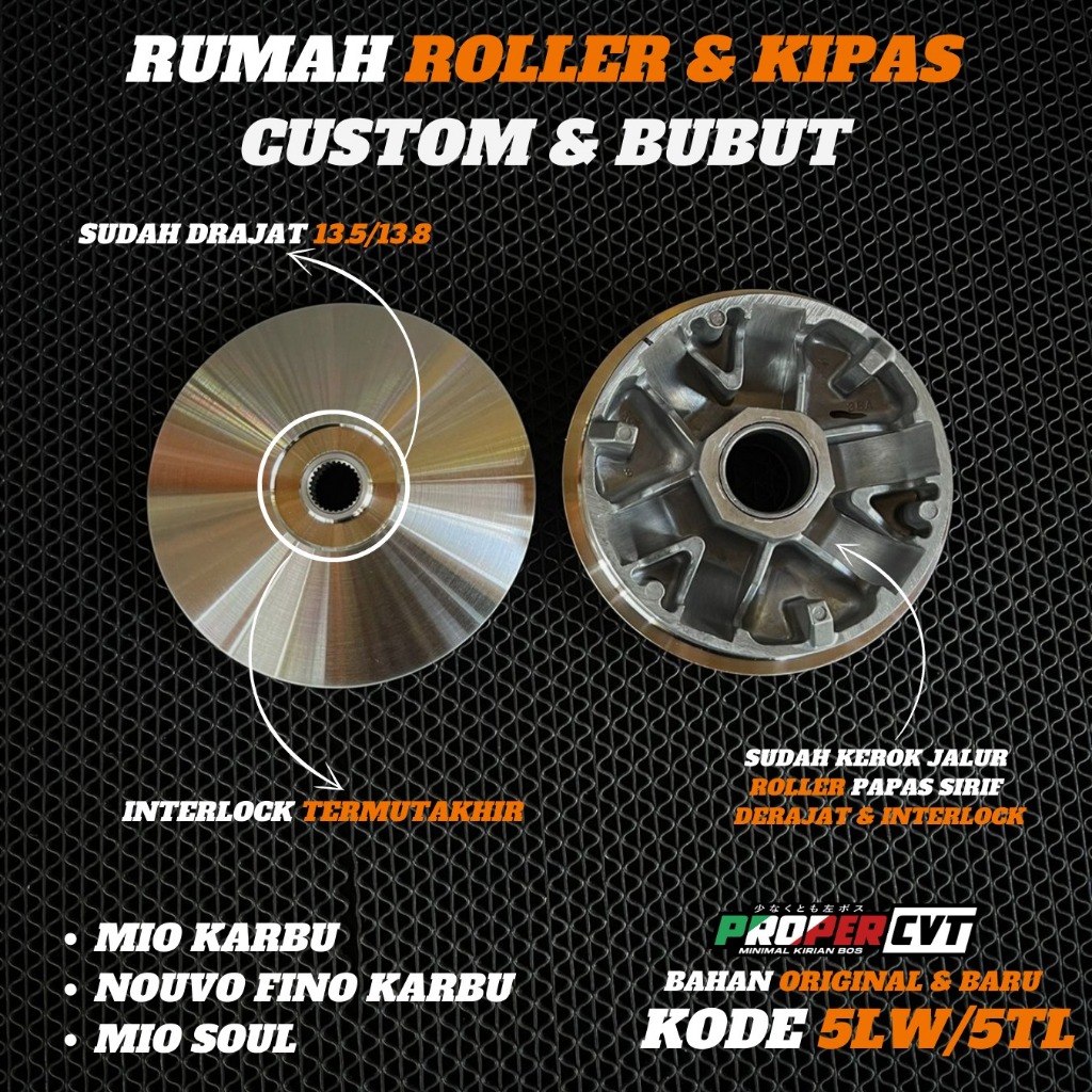 Jual MIO KARBU PULLEY CUSTOM MIO SPORTY Mio Karbu RUMAH ROLLER MIO ...