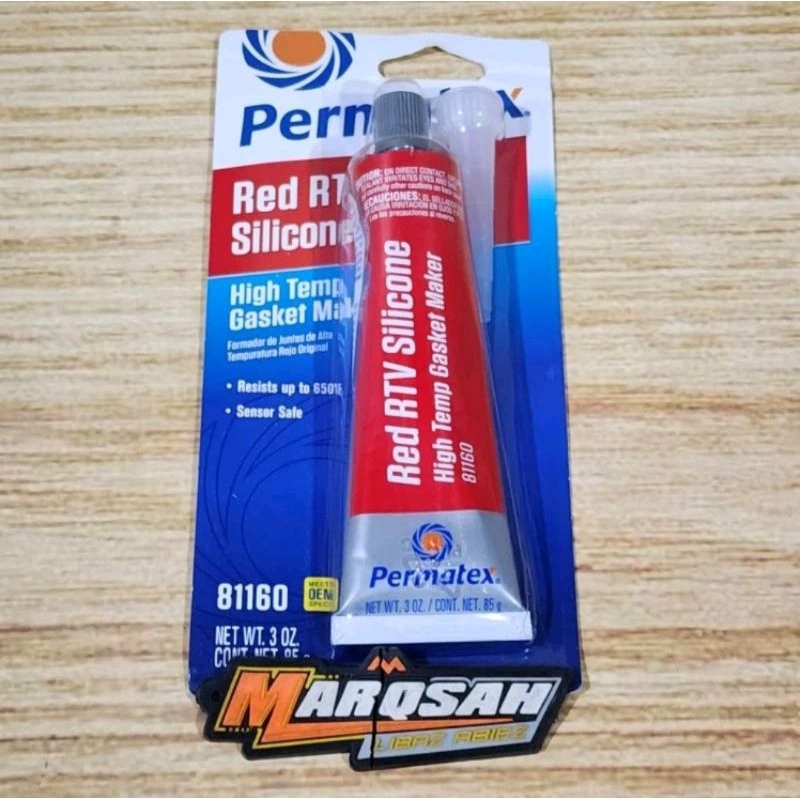Jual Lem Permatex Red RTV silicone lem silicone gasket maker 85g ...