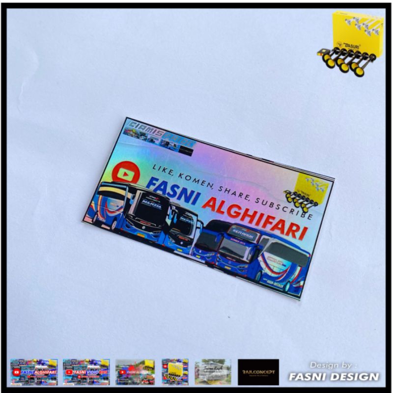 Jual Stiker Bus Hologram Fasni Alghifari Terbaru Original Asli ...