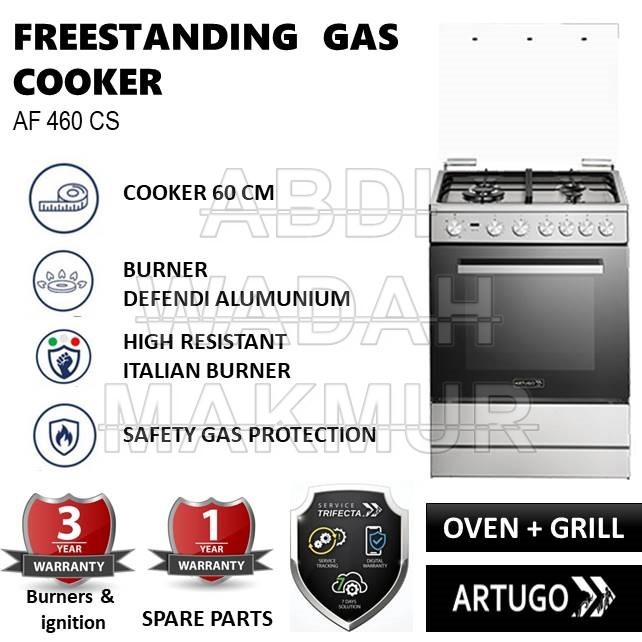Jual FREESTANDING COOKER GAS OVEN AF 460 CS ( ARTUGO ) | Shopee Indonesia