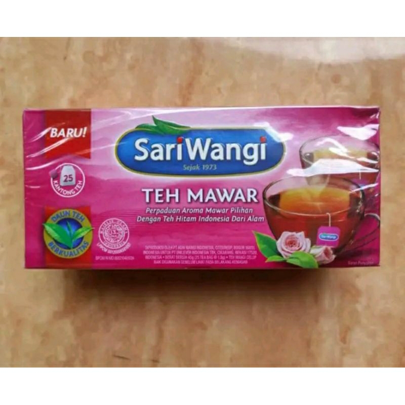 Jual TEH CELUP SARI WANGI TEH MAWAR ISI 25 KANTONG TEH | Shopee Indonesia