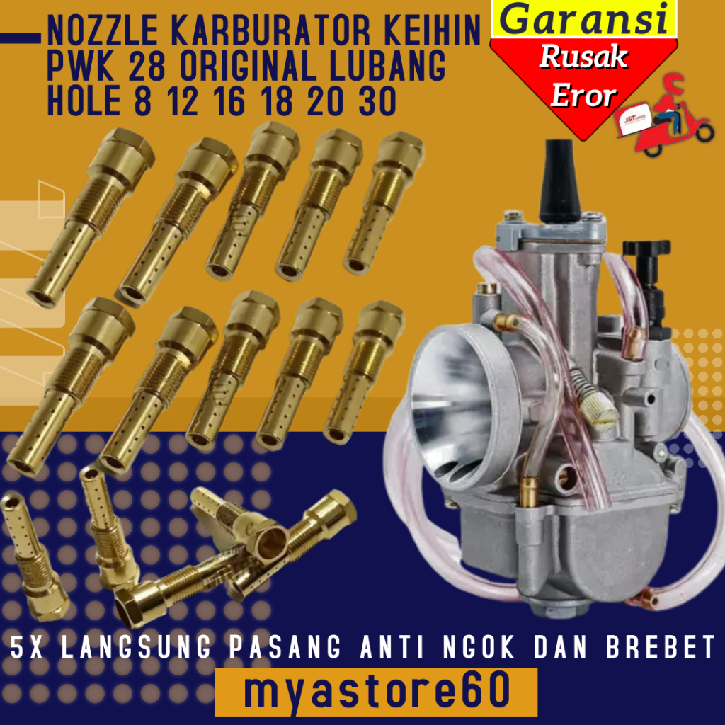 Jual Nozel Nozzel Nozle Karburator Karbu Carburator Carbu Karbulator PWK 28 Keihin Sudco Model ...