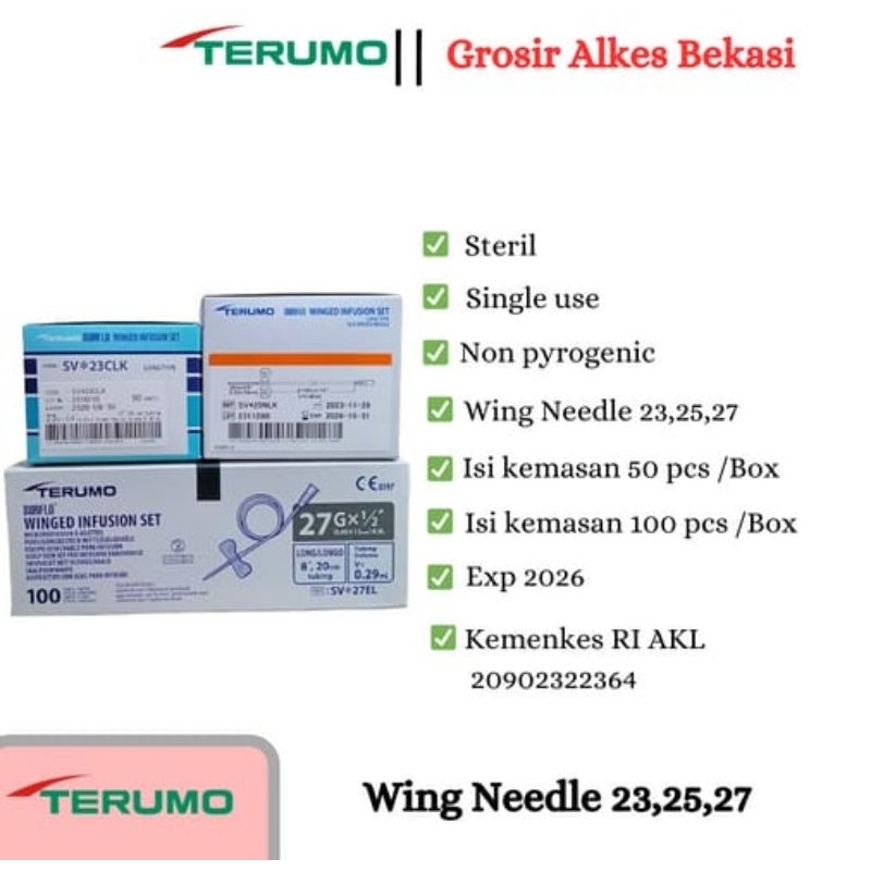 Jual Wing Needle Terumo / Infusion set 21, 23, 25, 27 Harga/Box | Shopee Indonesia
