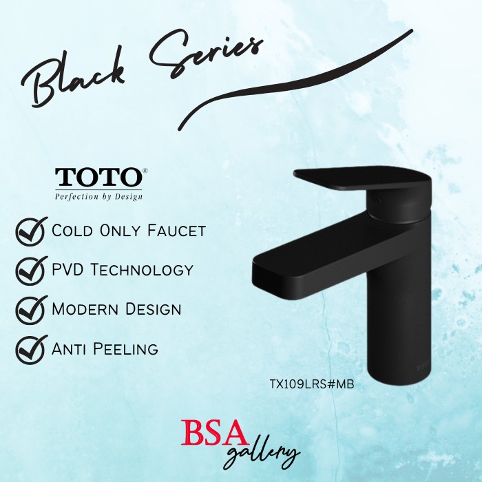 Jual KERAN WASTAFEL TOTO MATTE BLACK PVD TX109LRS#MB LAVATORY FAUCET HITAM | Shopee Indonesia