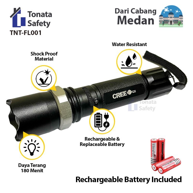 Jual Senter LED Heavy Duty / Flashlight Baterai Charger | Shopee Indonesia