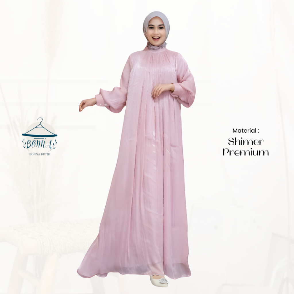 Jual Gamis Gamis Rose Shimer Wanita Terbaru Baju Perempuan Muslimah LD ...