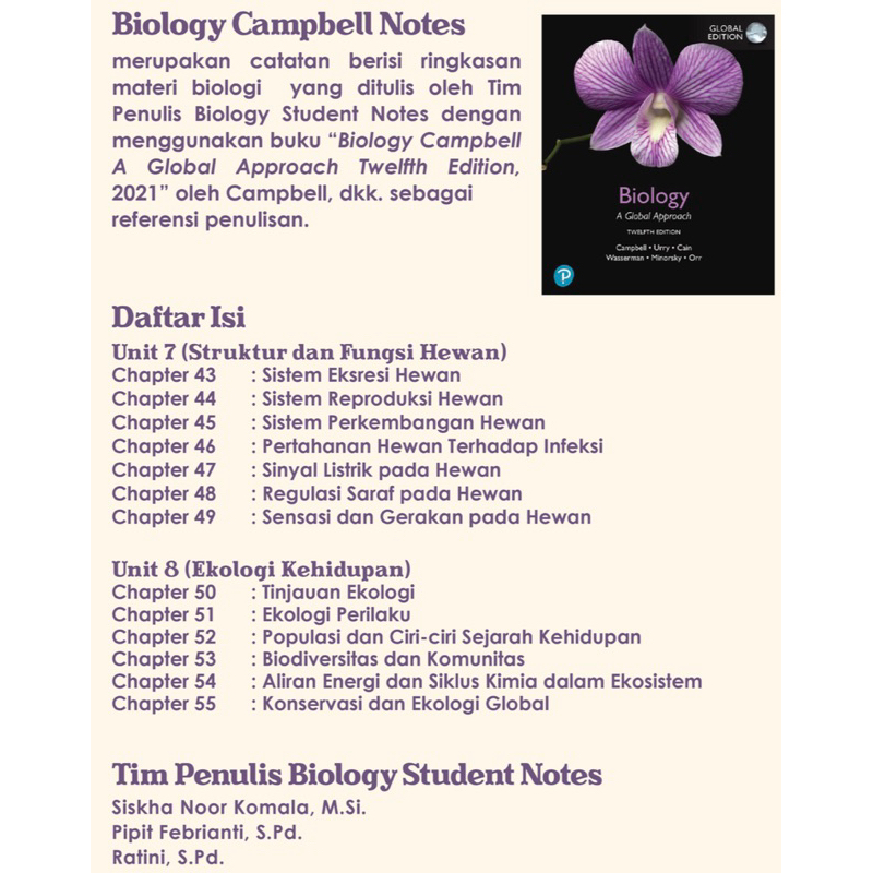 Jual Biology Campbell Notes Edisi 12 (2021) by biology student notes ...