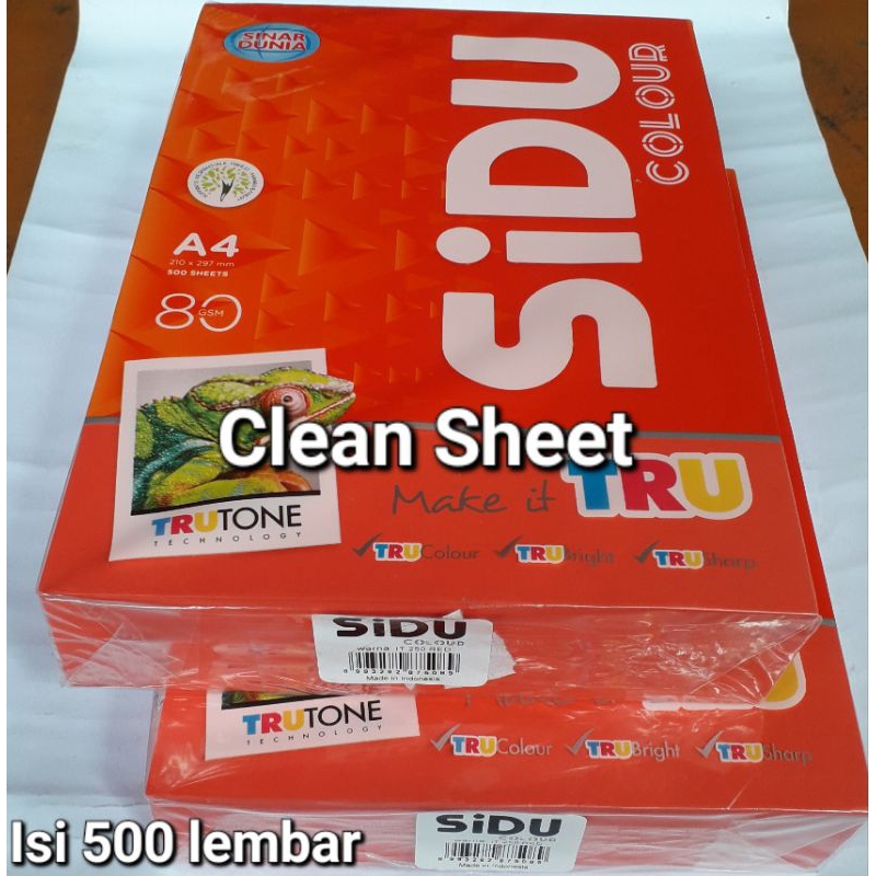 Jual Kertas hvs warna A4 IT 250 red Sidu isi 500 lembar | Shopee Indonesia