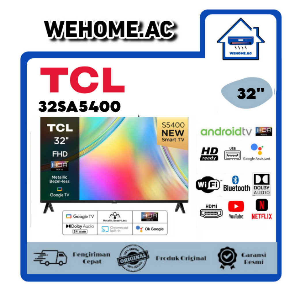 Jual TV LED TCL 32S4500A LED TV Android TCL 32 Inch Android TV TCL ...