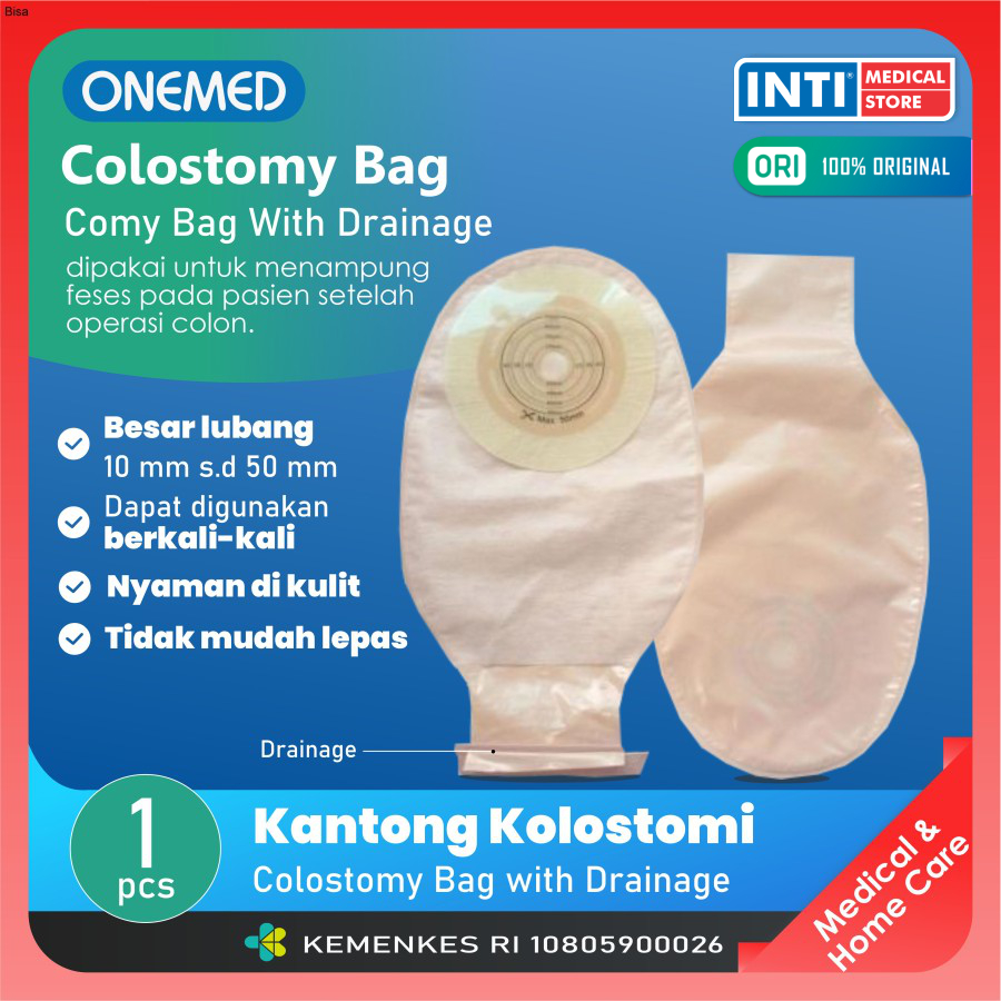 Jual ONEMED Colostomy Bag With Drainage / Comy Bag / Kantong Kolostomi ...