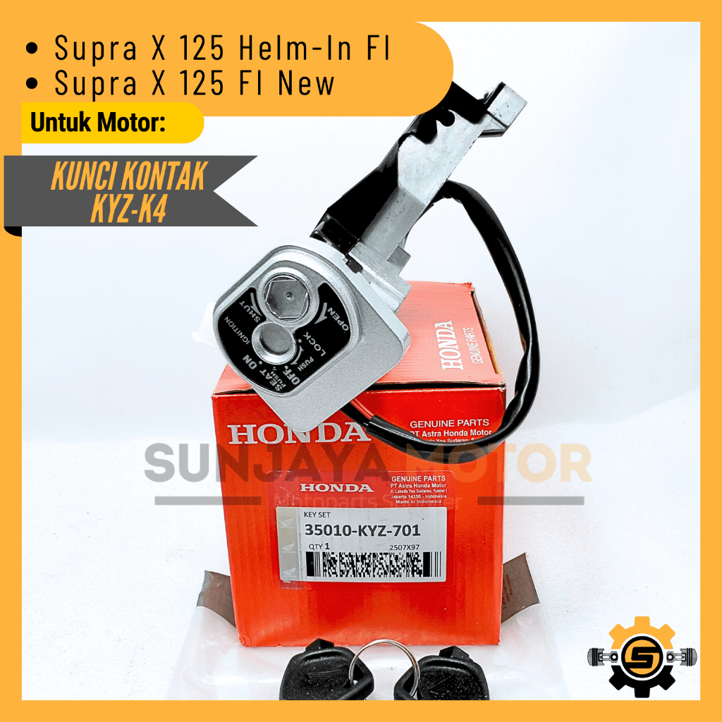 Jual Kunci Kontak Set KYZ K4 Keyset Original Honda Supra X 125 FI New ...