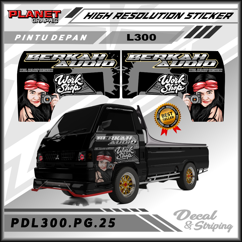 Jual Sticker/Decal Variasi Pintu Depan/Pintu Samping Pick Up Mitsubishi ...