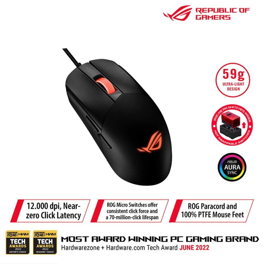 Jual ASUS ROG Strix Impact III Gaming Mouse | Shopee Indonesia