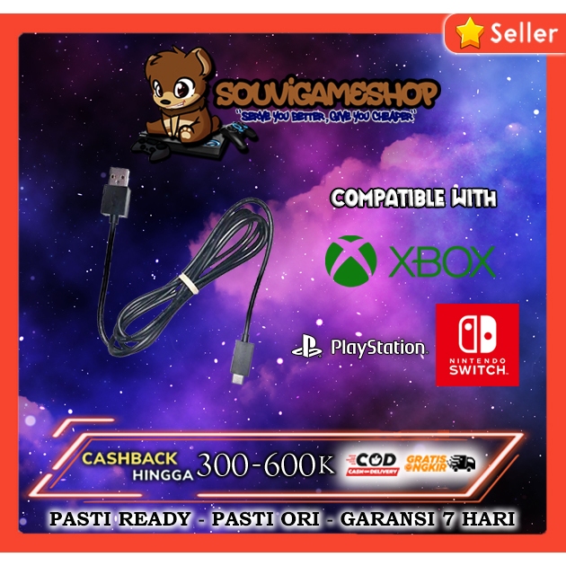 Jual PS5 Xbox Series USB C CABLE Kabel Cas Charger Charging Stik Stick ...