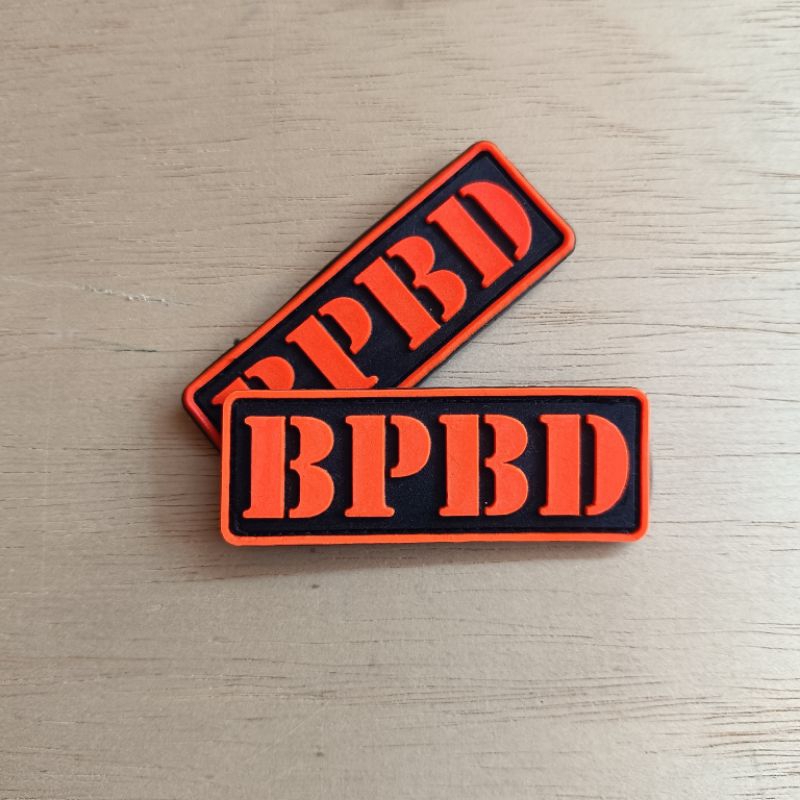 Jual patch rubber logo tulisan bpbd kecil - tempelan aksessoris emblem ...