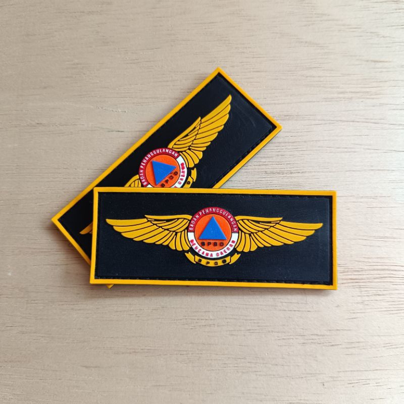 Jual patch rubber logo wings bpbd panjang - tempelan aksessoris emblem ...