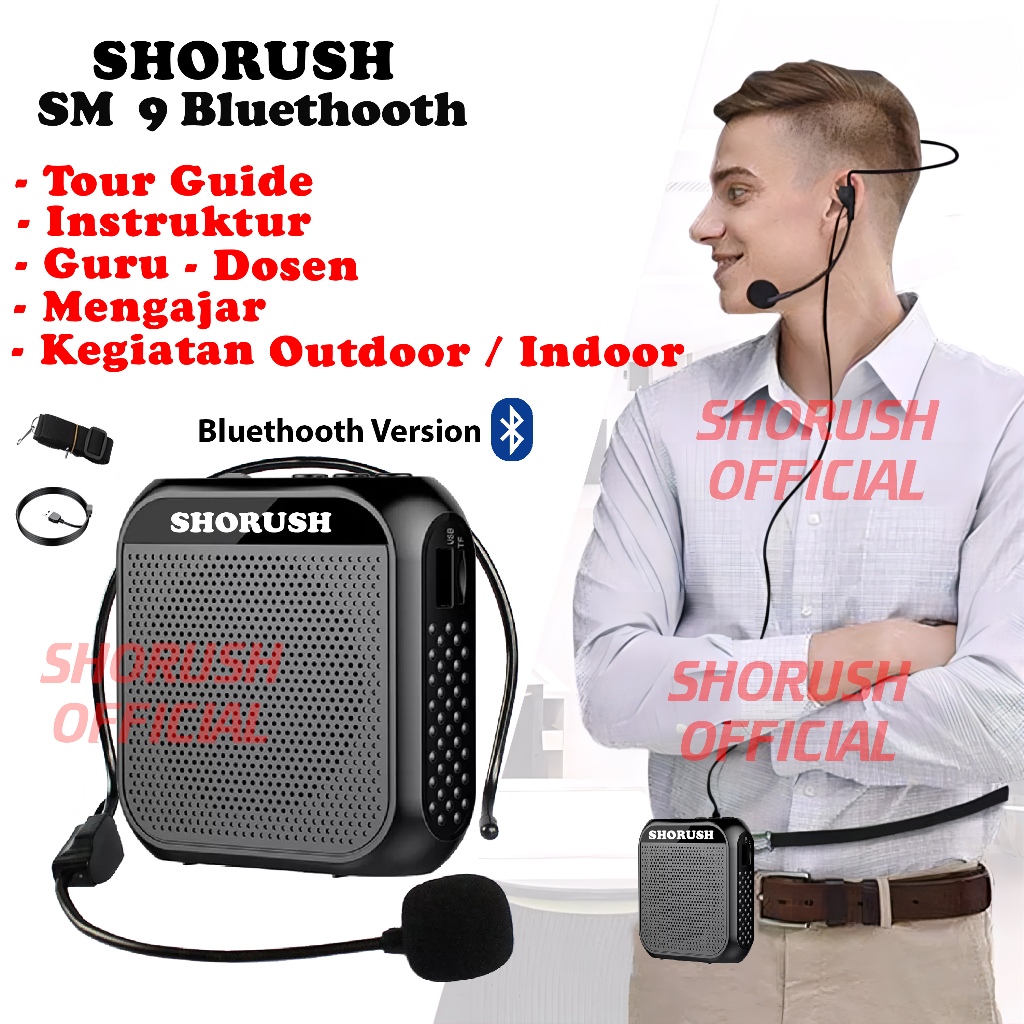 Jual Speaker Megaphone Mini Guru Tour Guide Pidato Speaker Pinggang ...