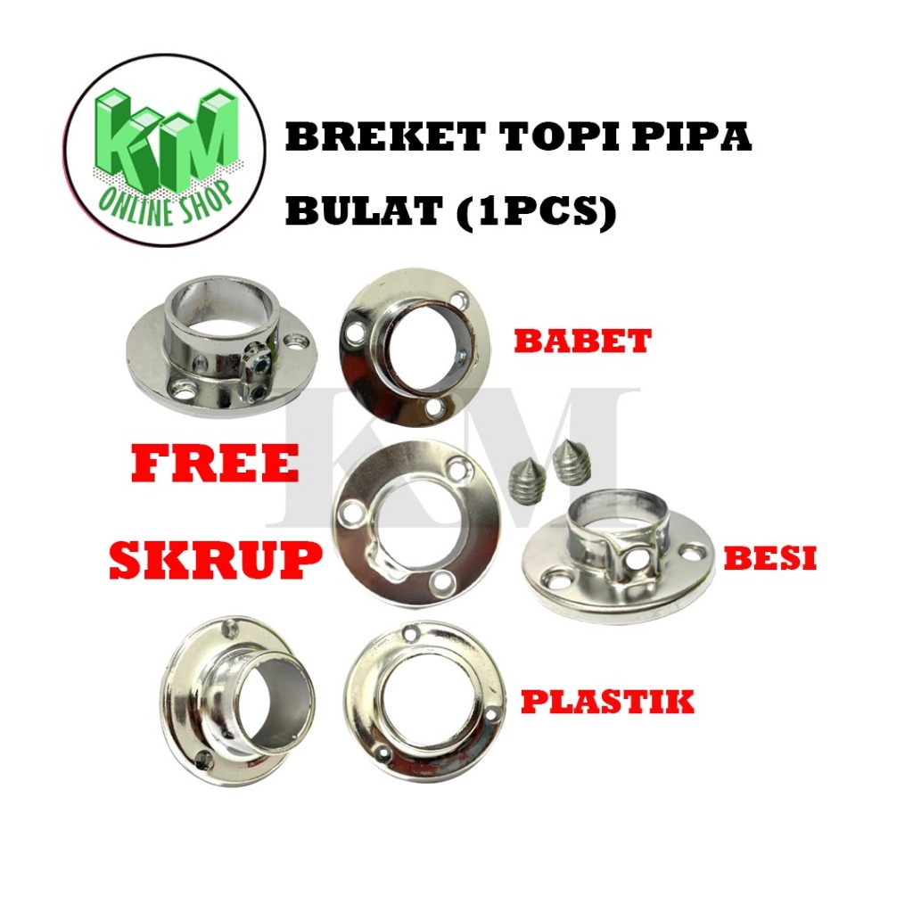 Jual Bracket Braket Topi Sambungan Pipa Bulat Dop Pipa Bulat Braket ...