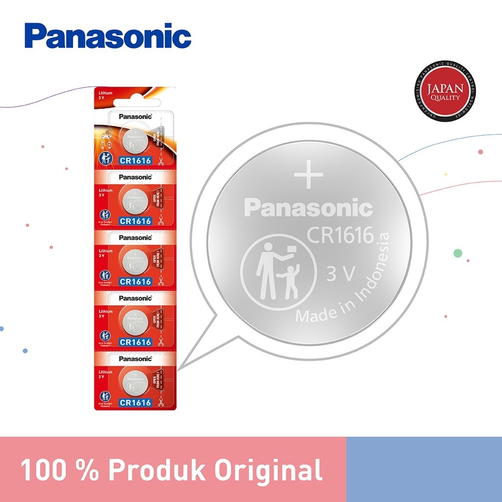 Jual Panasonic Baterai Lithium Koin CR1616 5pc Battery Lithium Coin CR1616 | Shopee Indonesia