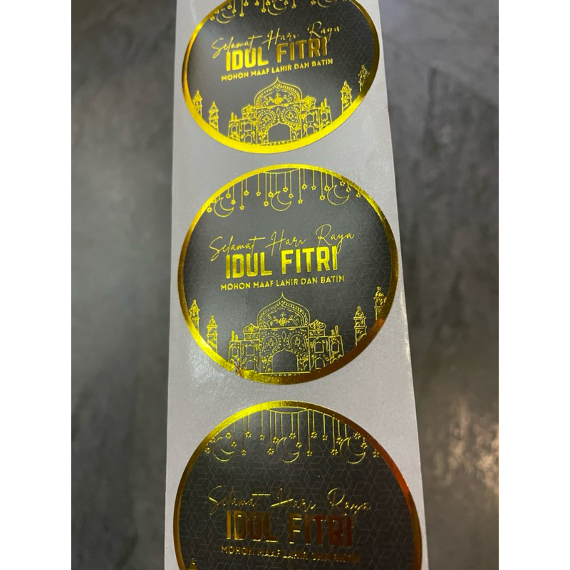 Jual Stiker Sticker Emas Toples Hampers lebaran/ Idul fitri ukuran 5cm ...