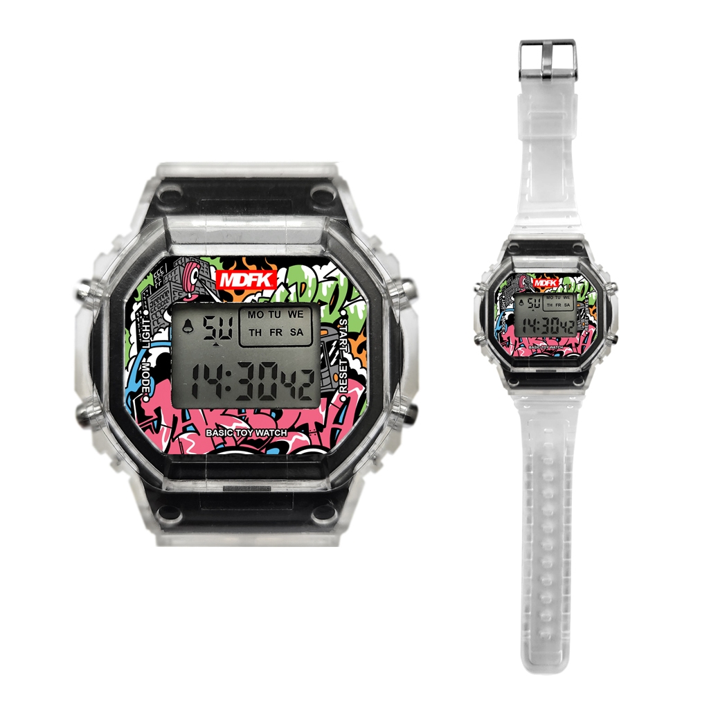 Jual MDFK DIGITAL WATCH TRANSLUCENT | BASIC TOY WATCH | JAM TANGAN MDFK ...