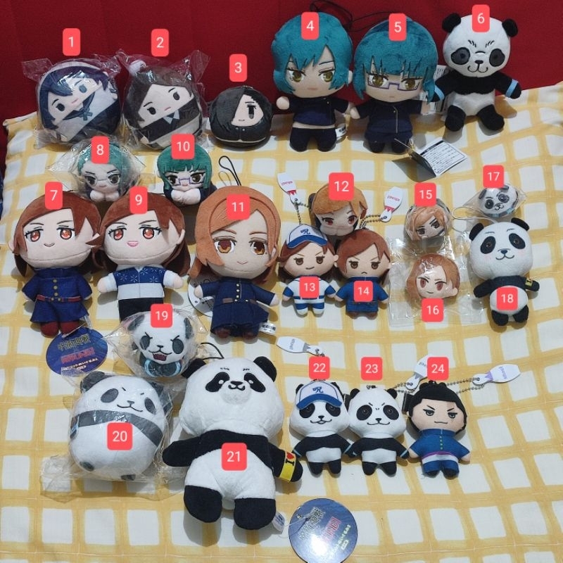 Jual Riko Misato Nobara Maki Panda Todo Jujutsu Kaisen Official Plush ...