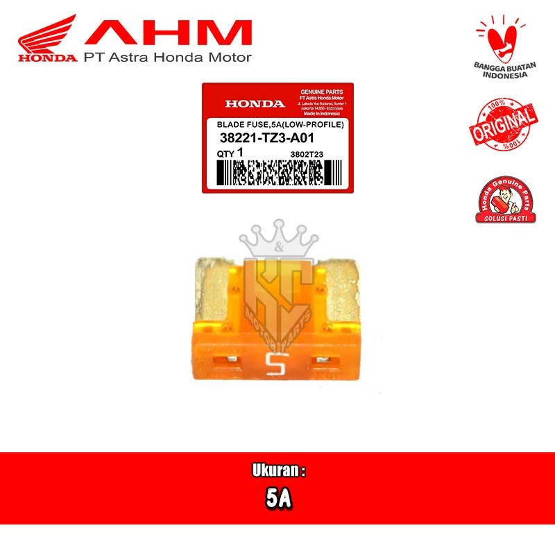 Jual 38221-SNA-A61 Sekring Kecil Blade Fuse Mini 5A Low Profile 100% ...