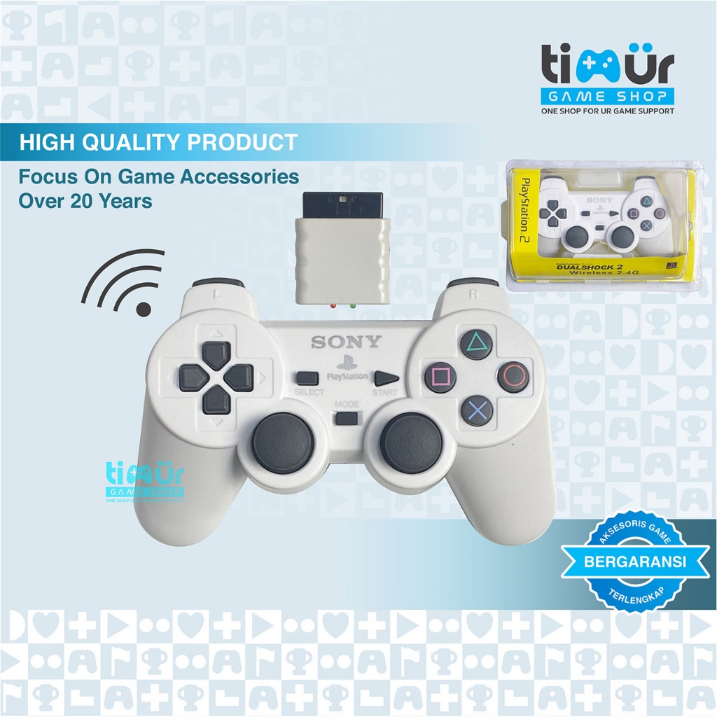 Jual Stik Stick PS2 Wireless Ori Original Pabrik Putih | Shopee Indonesia