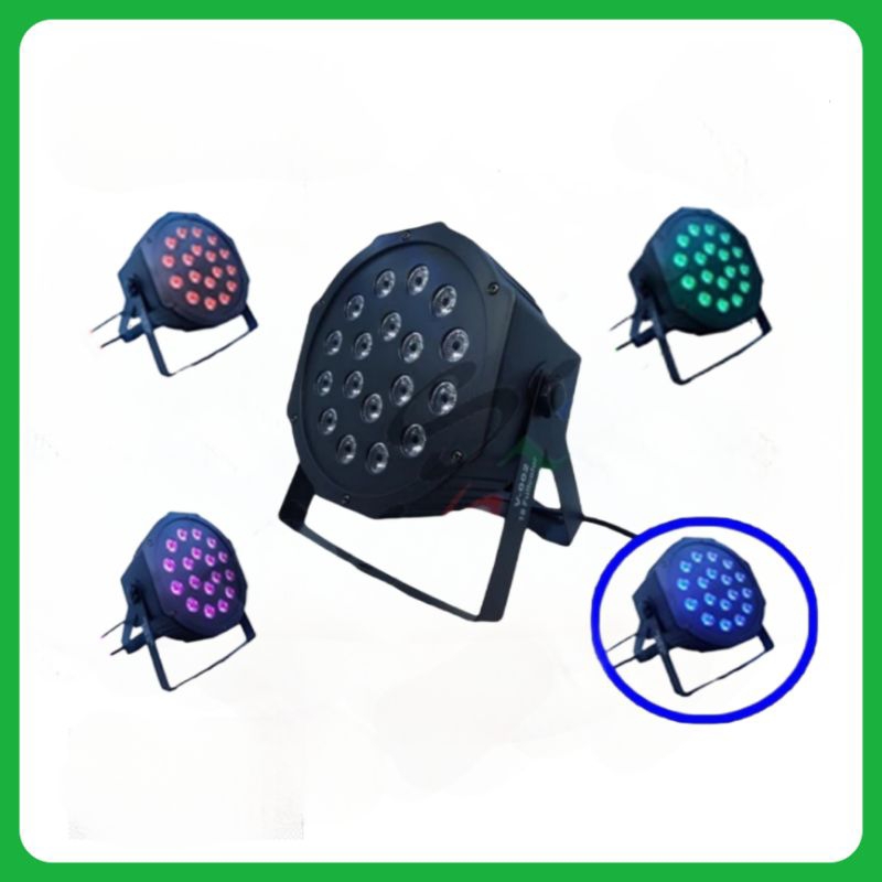 Jual lampu panggung parled par LED 18 mata full colour | Shopee Indonesia