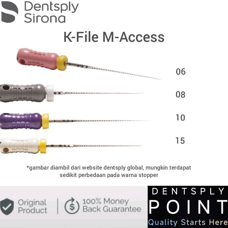 Jual ORIGINAL Dentsply K File M Access 6 8 10 15-40 15 20 25 30 35 40 k ...