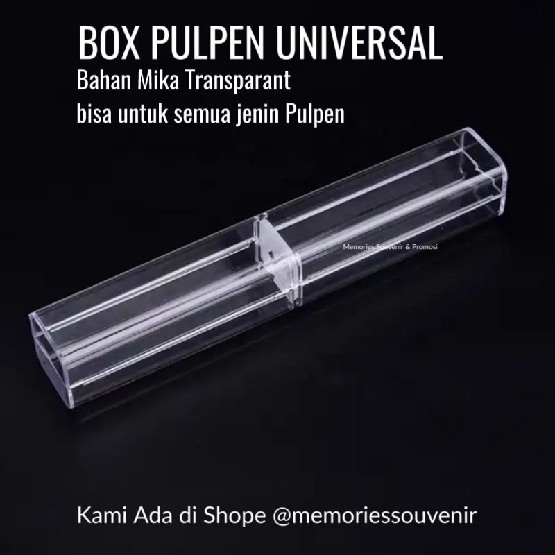 Jual box pulpen mika transparant / box pulpen souvenie box pulpen ...