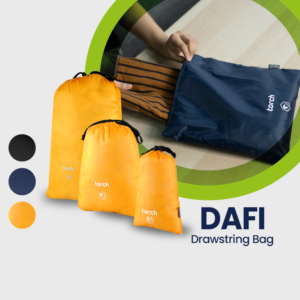 Jual TORCH Dafi Drawstring Bag Clothes Pack Travel Organizer Tas Baju ...