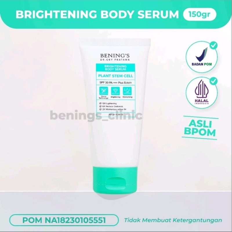 Jual Bening's NEW Brightening Body Serum by dr.Oky Pratama |READY STOCK ...