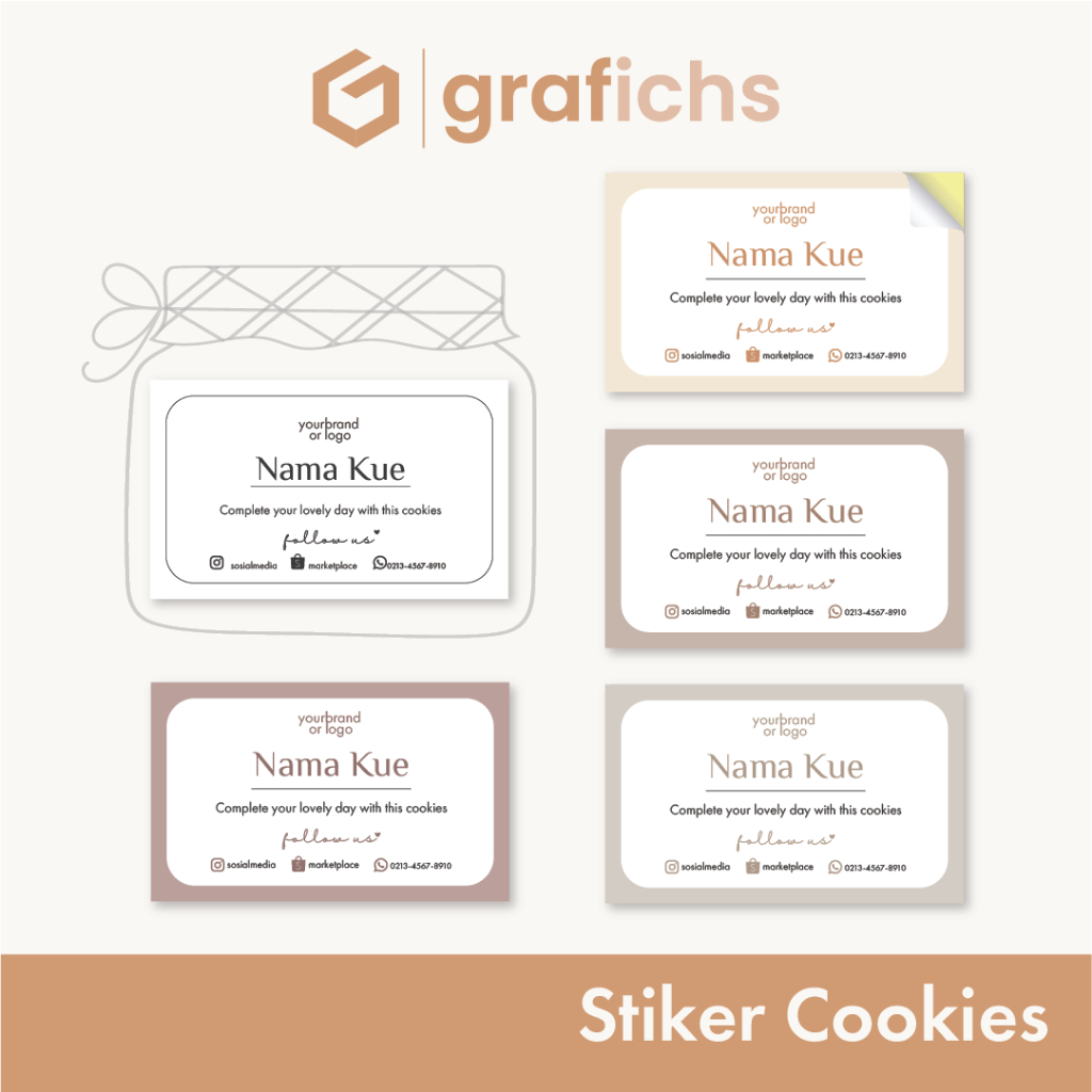 Jual Stiker Kue Cookies GISK11-15 by Grafichs | Shopee Indonesia