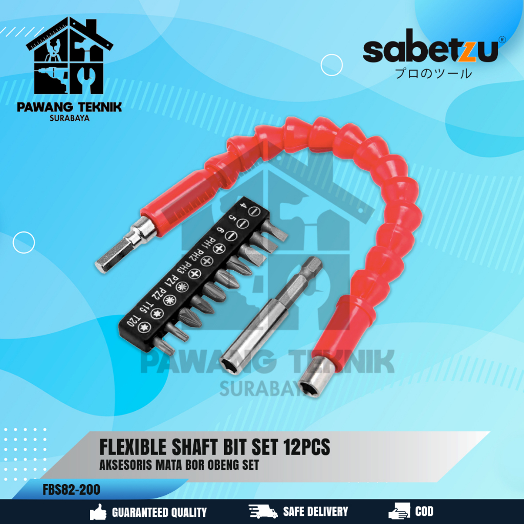 Jual Sabetzu Mata Bor Obeng Set 12Pcs Adaptor Kabel Flexible Extension ...