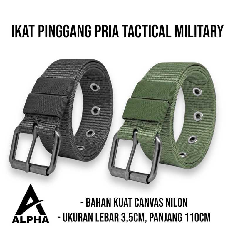 Jual Ikat Pinggang Pria ALPHA Tactical Military Canva Nilon Outdoor ...