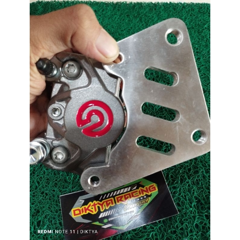 Jual Paket Kaliper BREMBO 2 Piston Set Breket Dural Uk 300mm MX King MX New Supra Jupiter ...